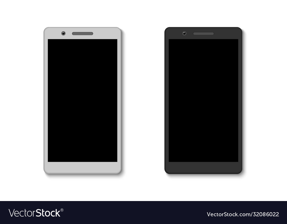 Realistic cell phone mockup template Royalty Free Vector