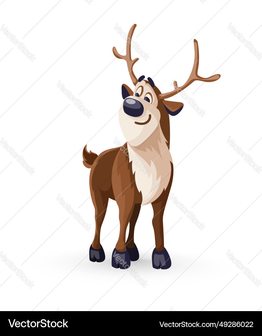 Reindeer christmas cartoon Royalty Free Vector Image