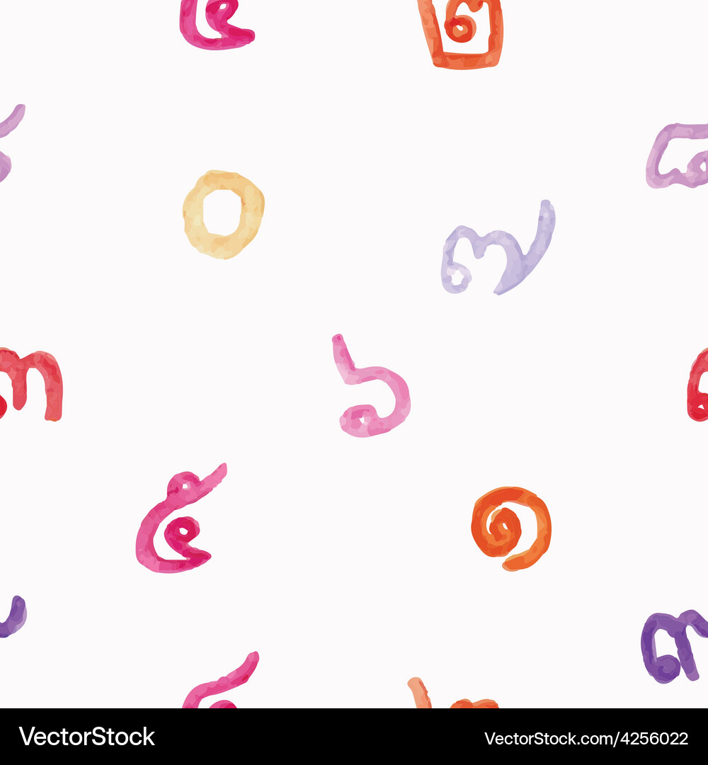 Seamless of thai number Royalty Free Vector Image
