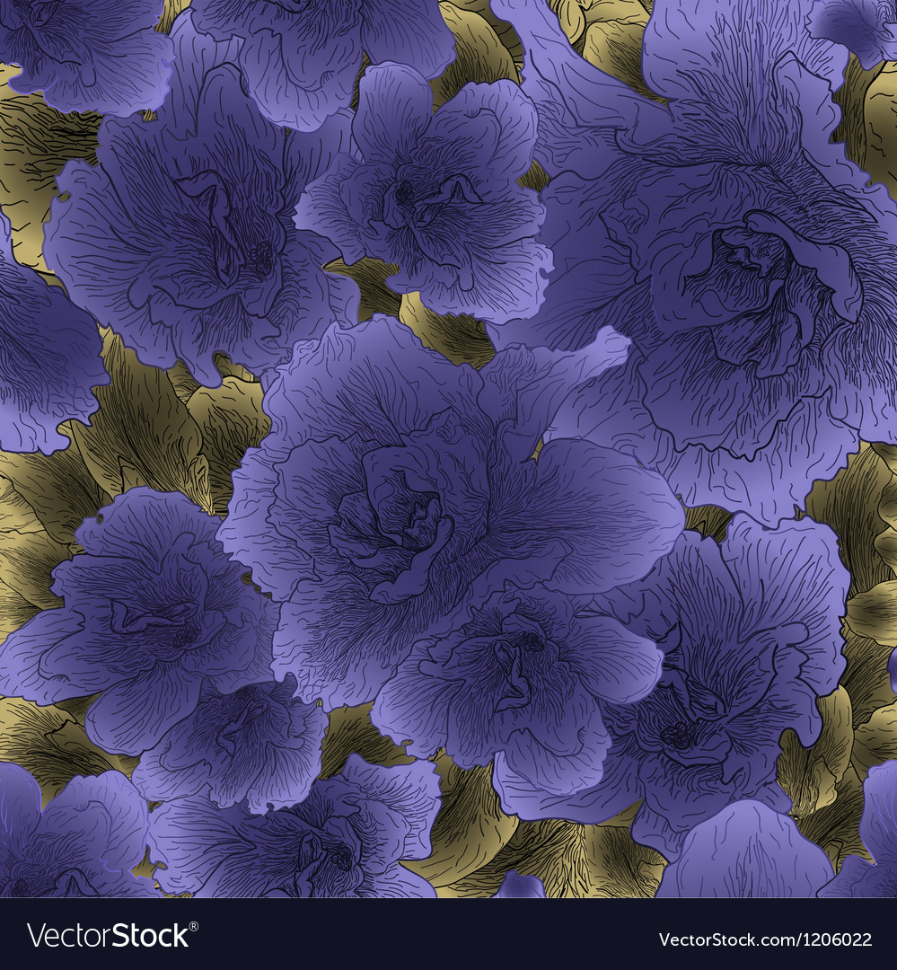 Seamless violet flowers Royalty Free Vector Image