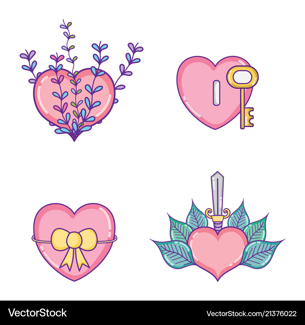 Set lovely icons Royalty Free Vector Image - VectorStock