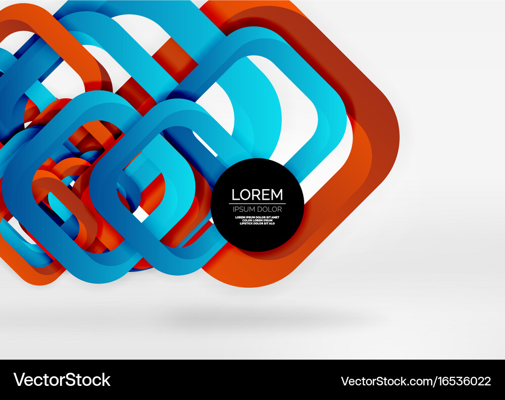 Squares geometric shapes in light grey 3d space Vector Image