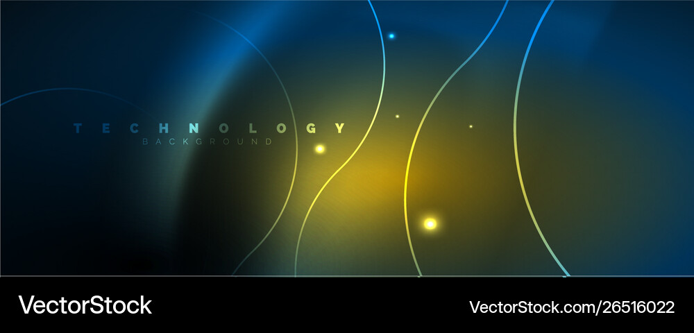 Trendy neon blue abstract design with waves Vector Image