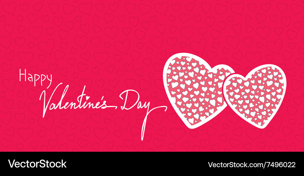 Valentines day greeting banner background Vector Image