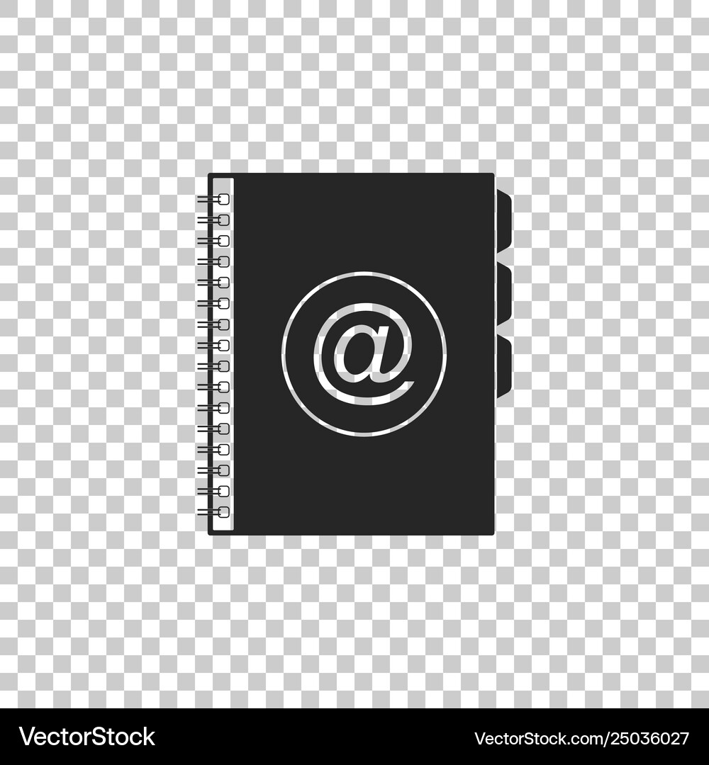 Address book icon isolated on transparent Vector Image