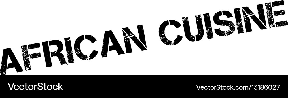 African Cuisine rubber stamp Royalty Free Vector Image