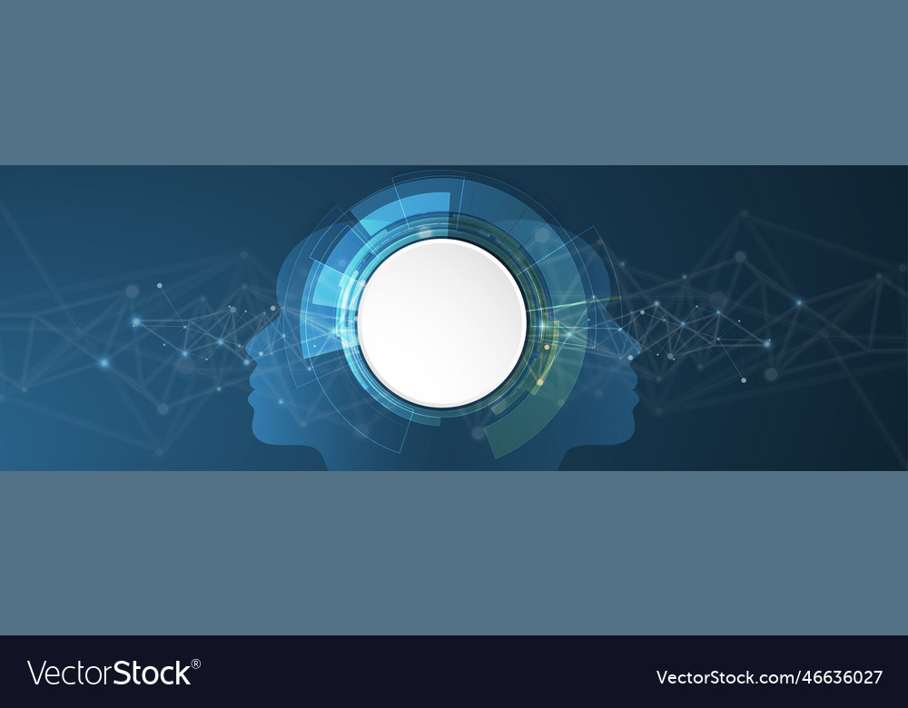 Artificial intelligence technology web background Vector Image
