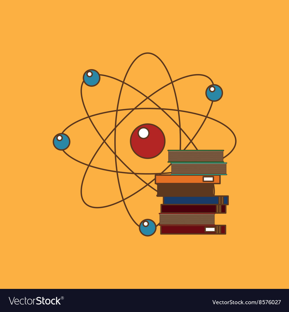 Colorful atom icon over white background Vector Image