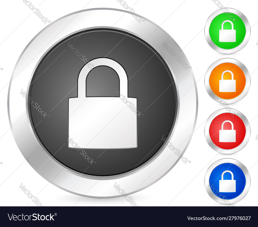 Computer icon padlock Royalty Free Vector Image