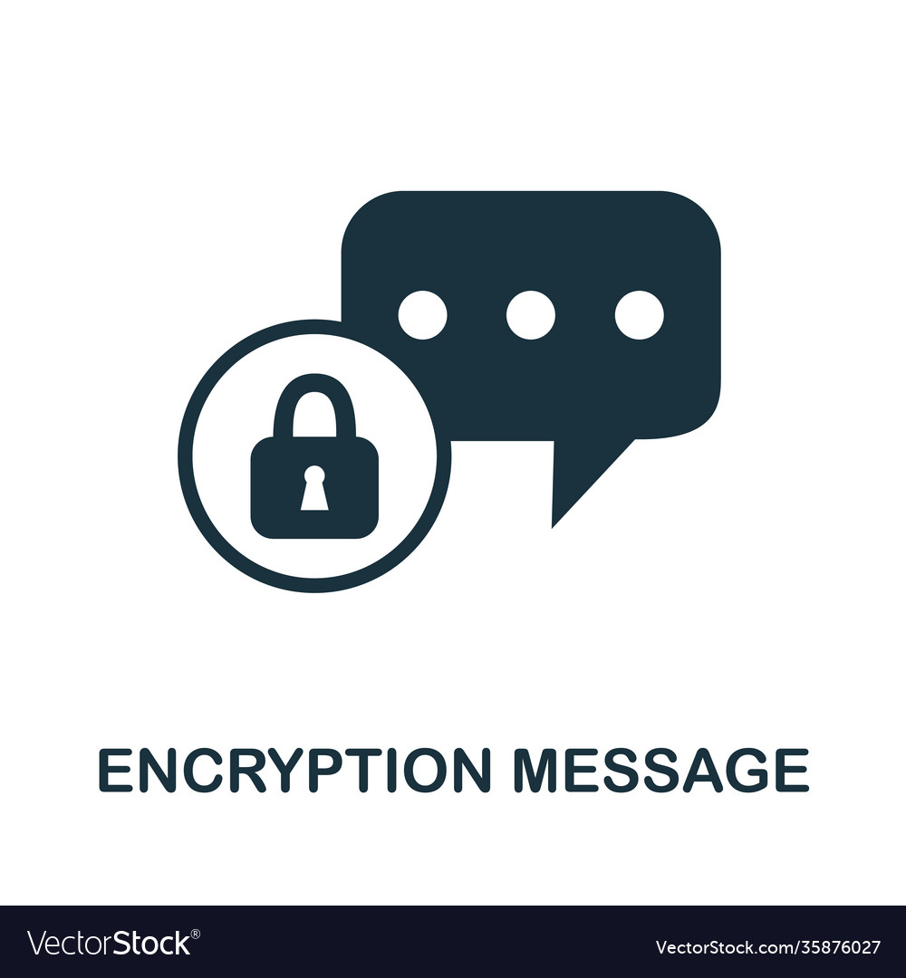 Encryption message icon simple element from Vector Image