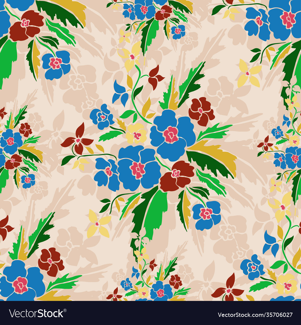 Floral seamless pattern Royalty Free Vector Image