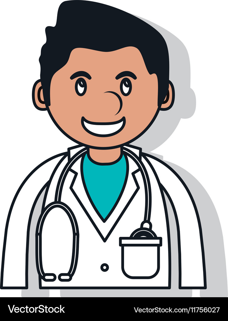 Isolated doctor cartoon design Royalty Free Vector Image