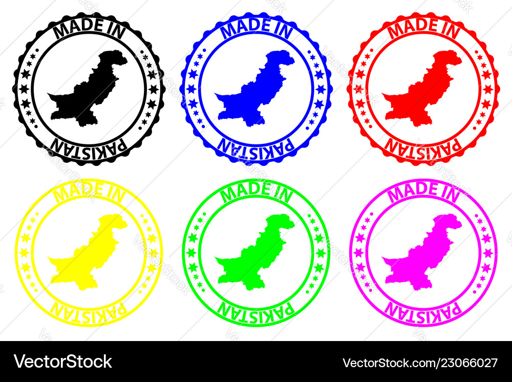 Made in pakistan rubber stamp Royalty Free Vector Image