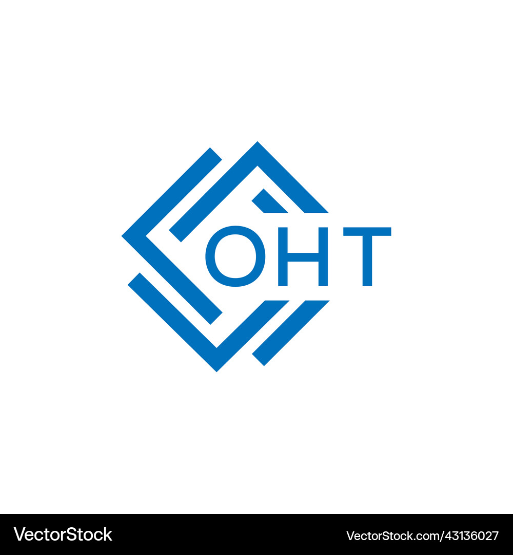 Oht letter logo design on white background Vector Image