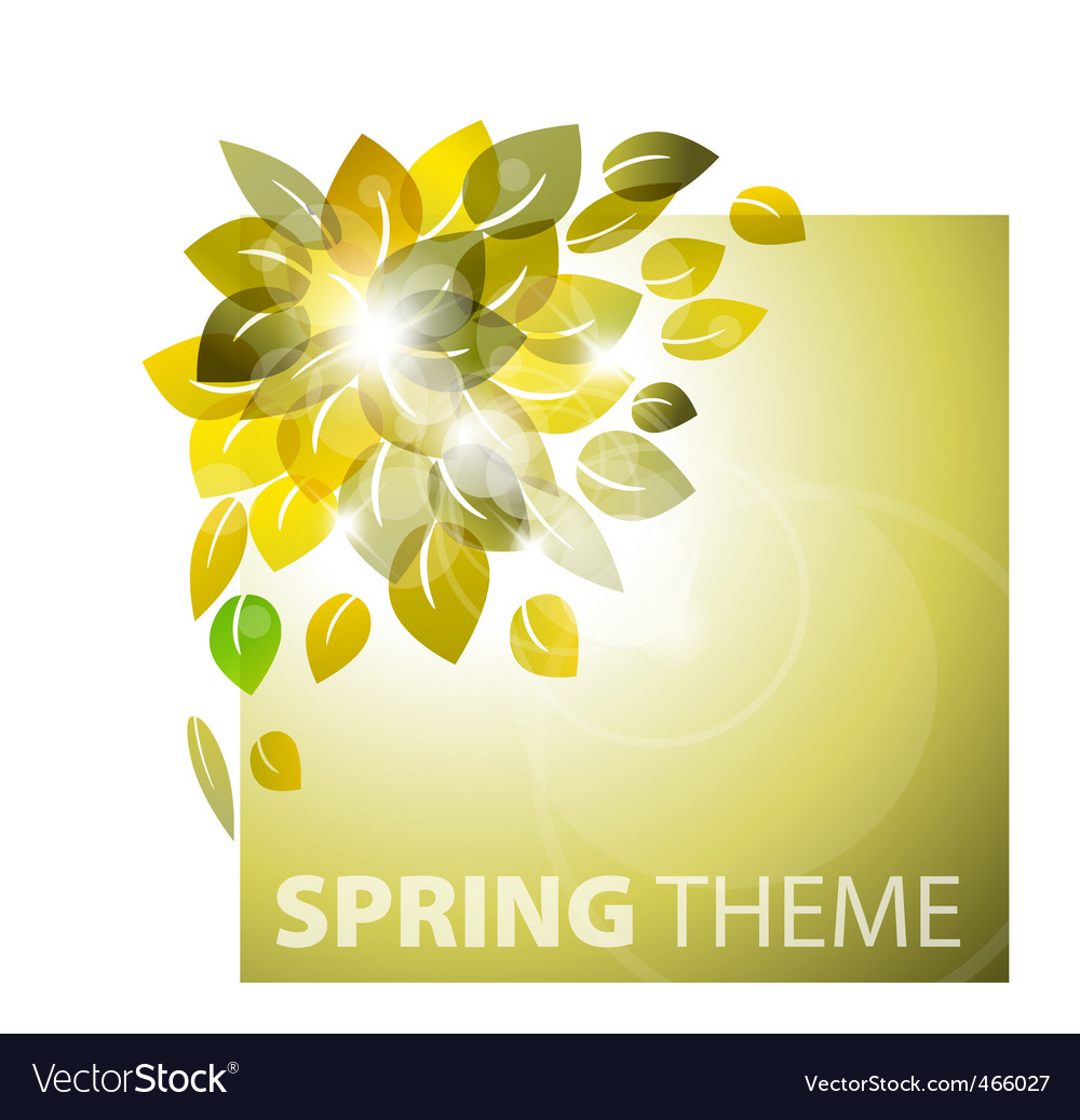 Spring leafs abstract background Royalty Free Vector Image