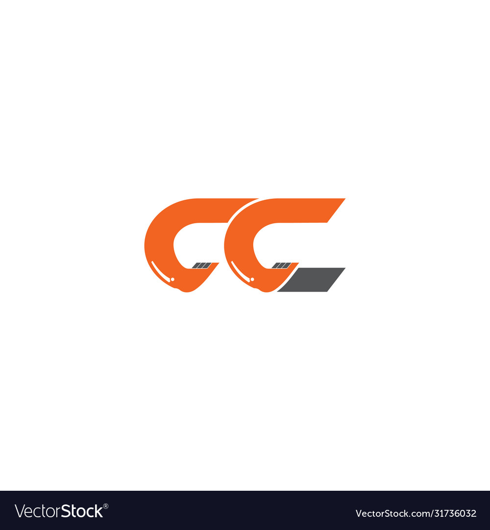 Cc letter logo icon design template elements Vector Image