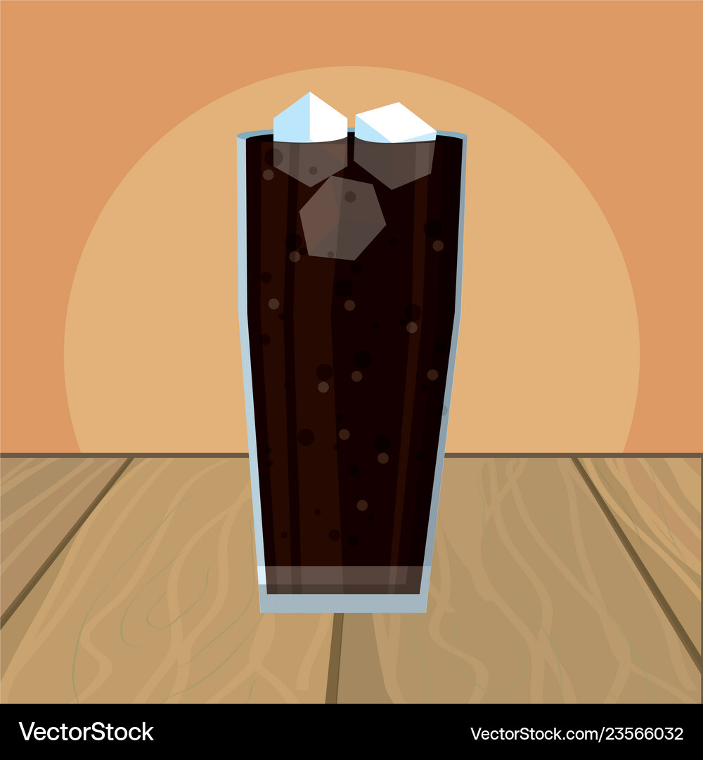 Coke glass cartoon Royalty Free Vector Image - VectorStock