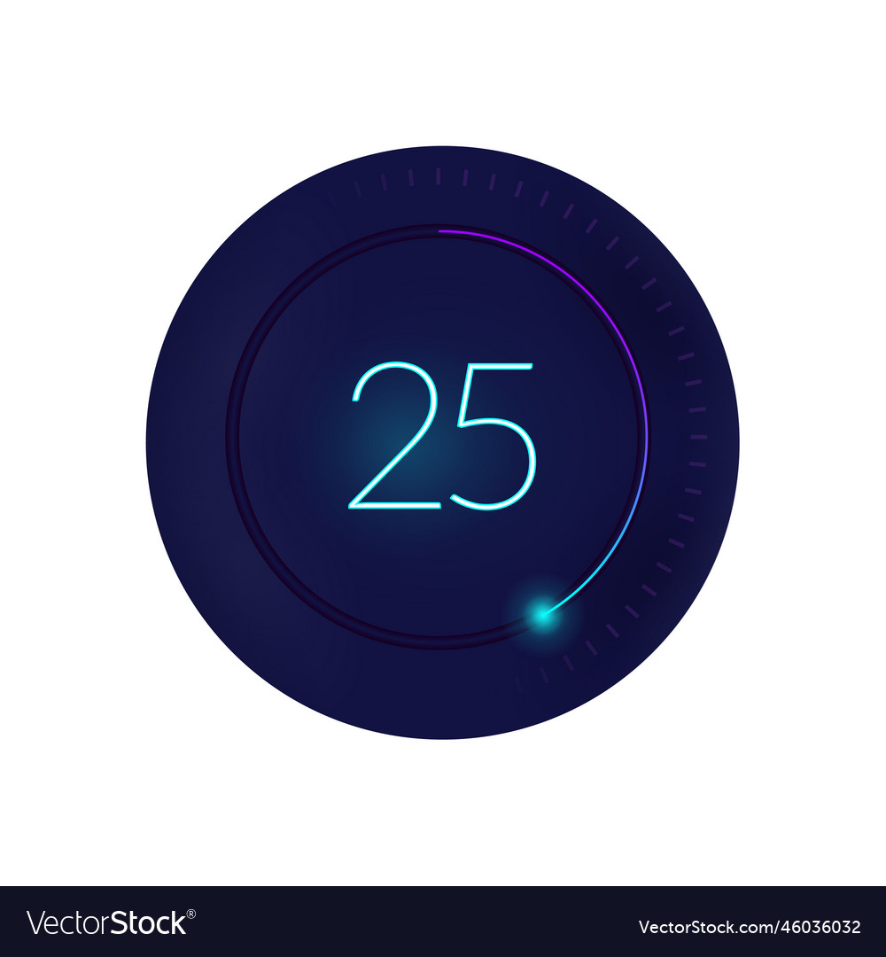Countdown 25 seconds composition Royalty Free Vector Image