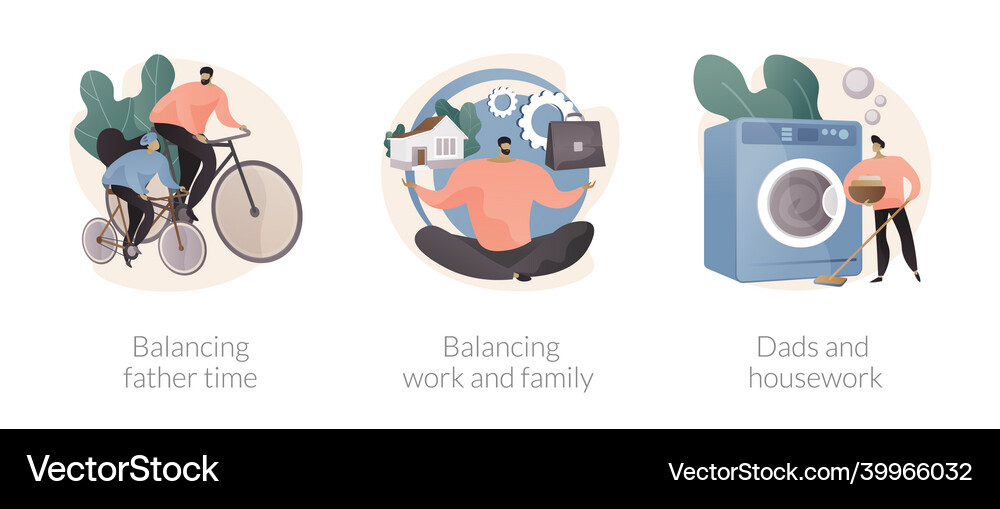 Happy family abstract concept Royalty Free Vector Image