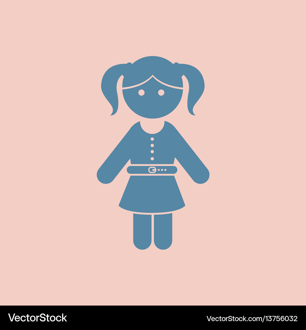 Little girl kid Royalty Free Vector Image - VectorStock