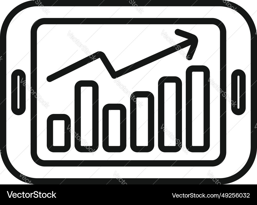 Manage risk finance icon outline future Royalty Free Vector