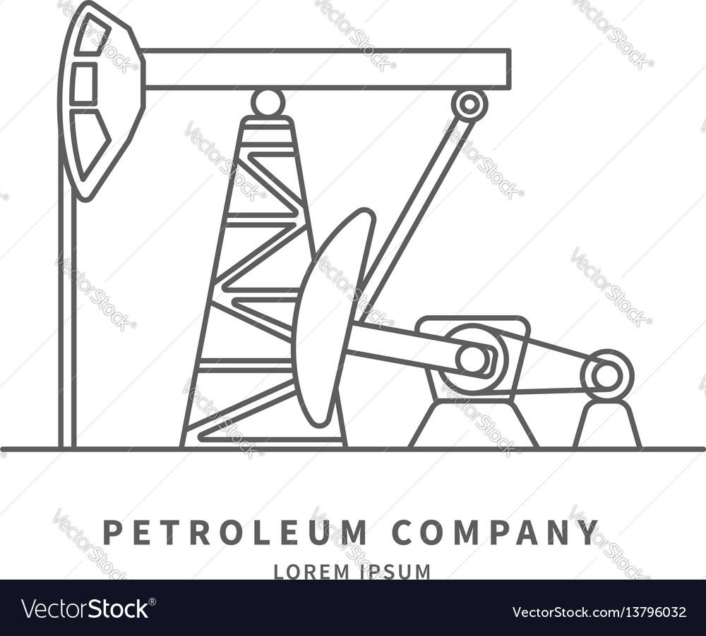Pumpjack logo Royalty Free Vector Image - VectorStock