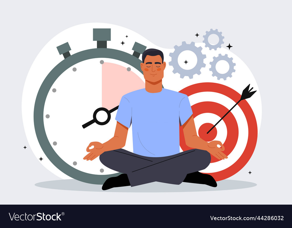 Self discipline concept Royalty Free Vector Image