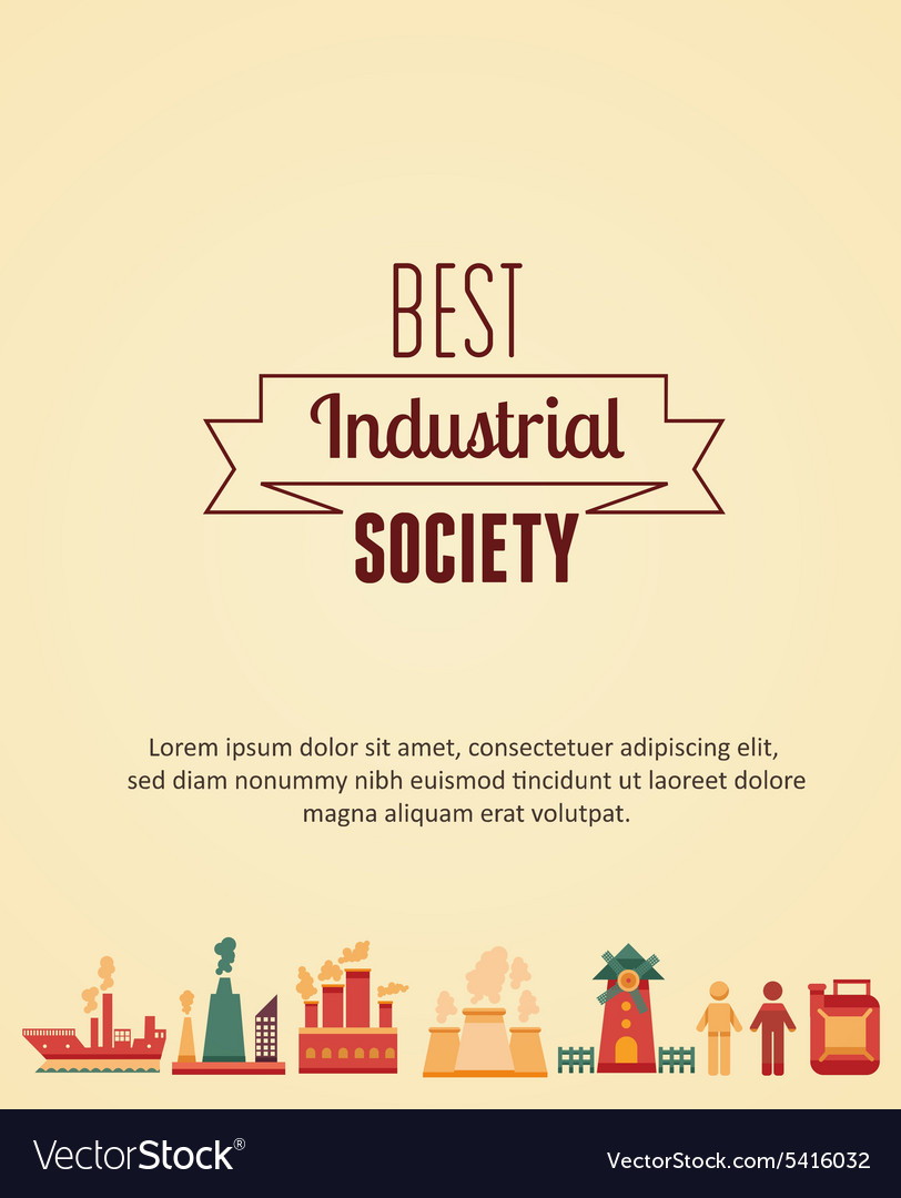 With industrial elements Royalty Free Vector Image