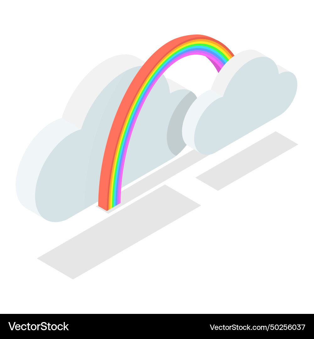 3d isometric flat set of weather forecast Vector Image