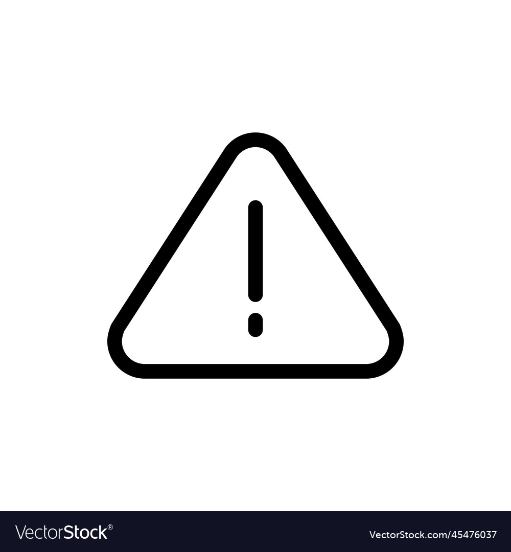 Attention line icon isolated on white background Vector Image