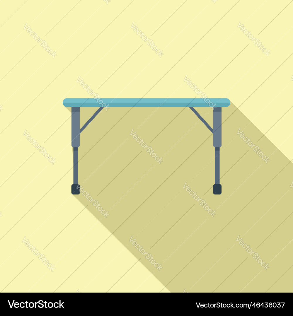 Camp table icon flat travel equipment Royalty Free Vector