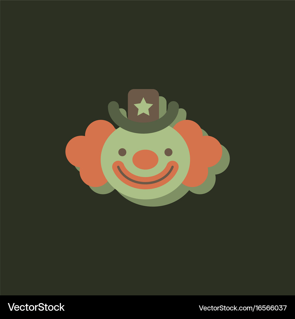 Circus clown in sticker style Royalty Free Vector Image