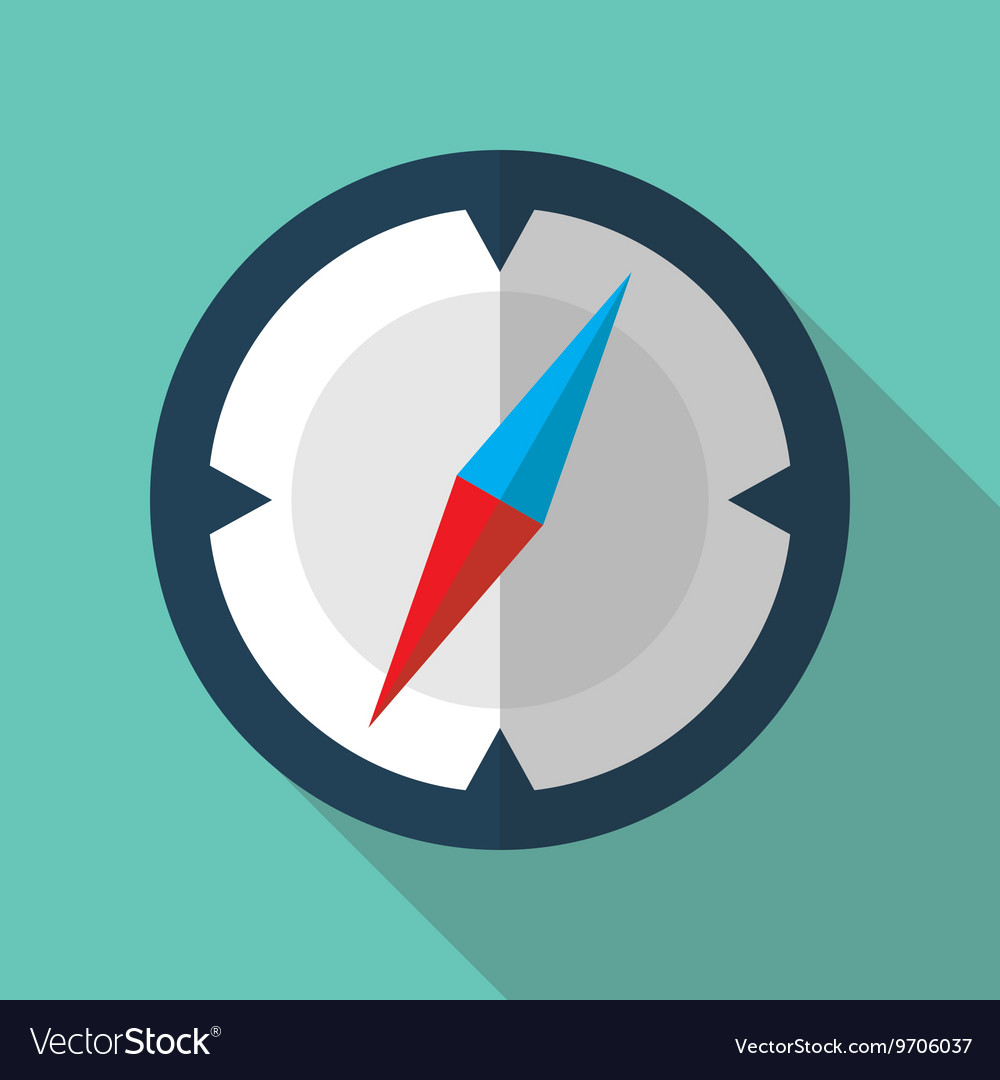 Compass flat icon Royalty Free Vector Image - VectorStock