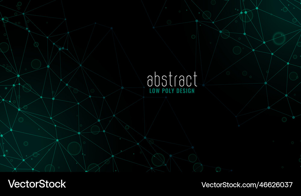 Digital low poly mesh technology background Vector Image