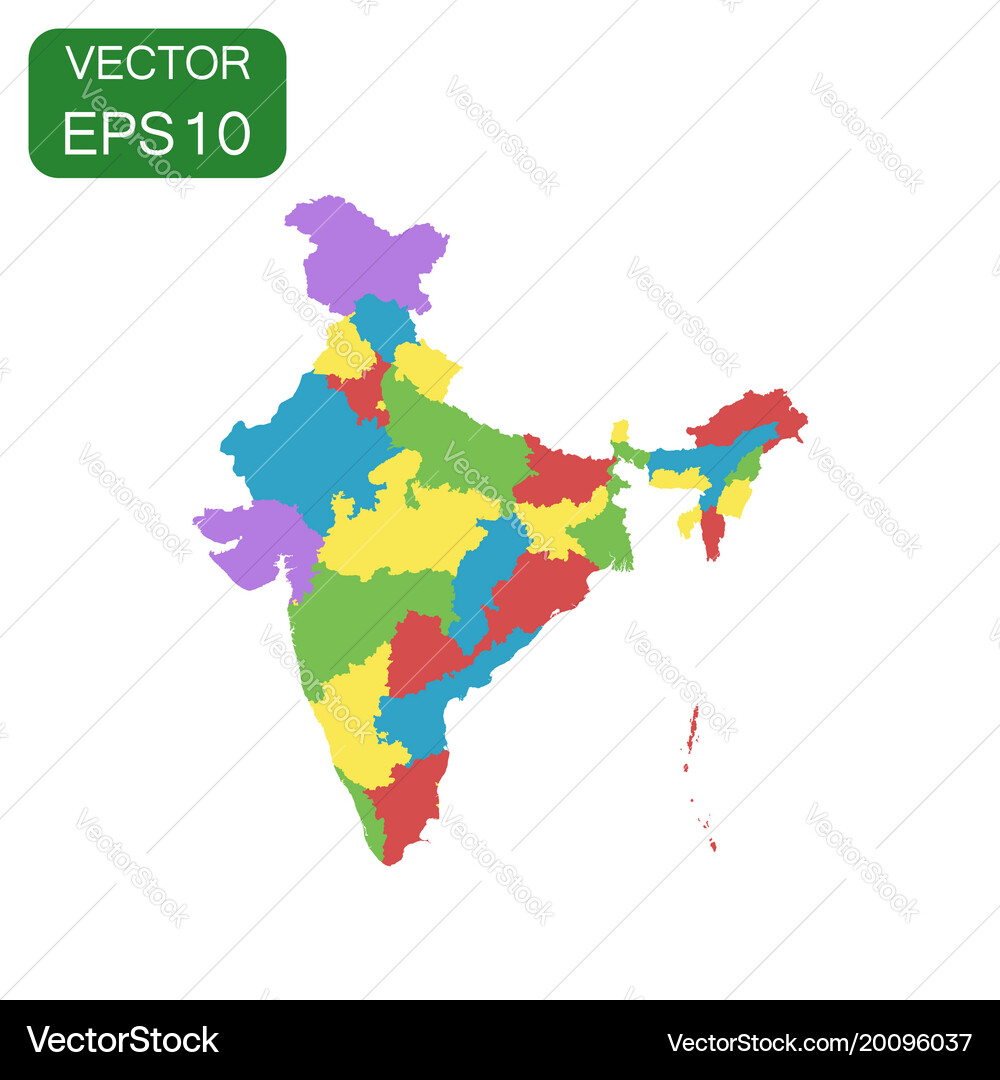India map icon business cartography concept Vector Image