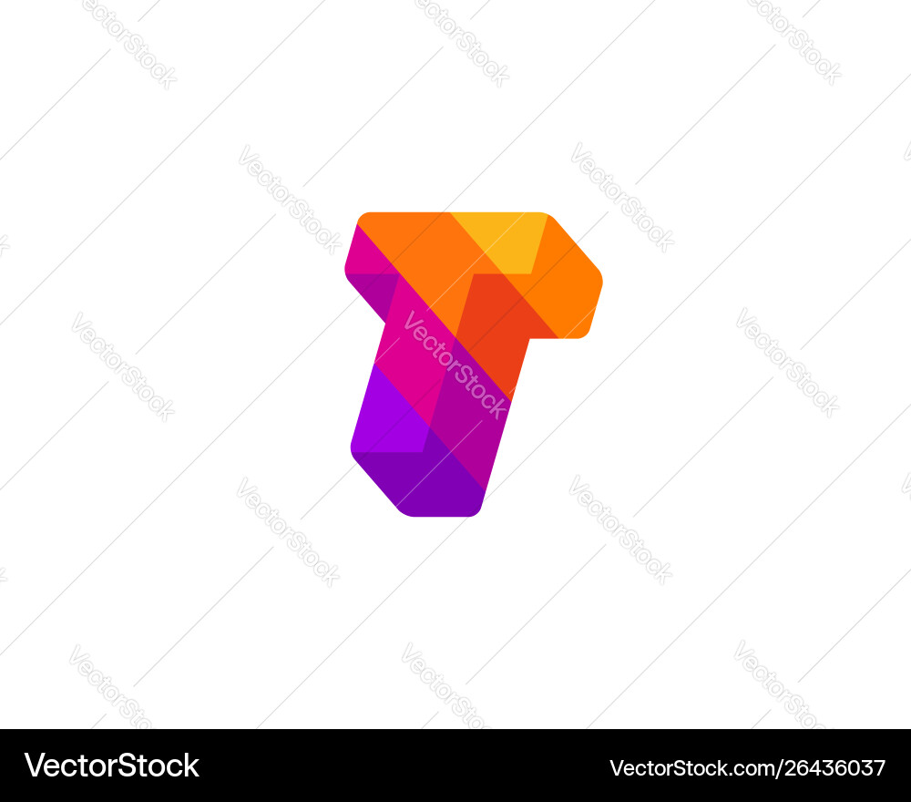 Letter t logo icon design template elements Vector Image