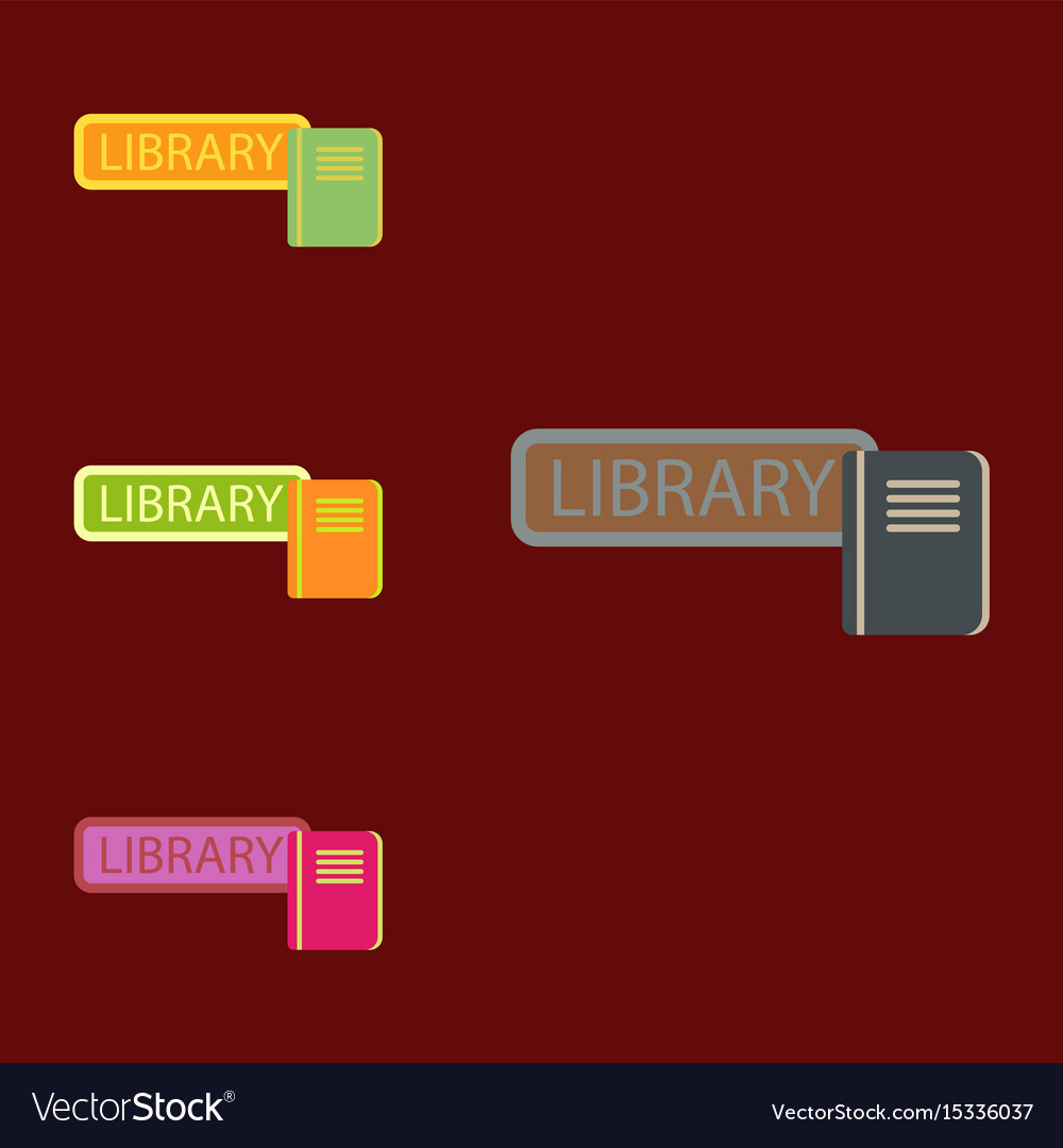 Library books collection Royalty Free Vector Image