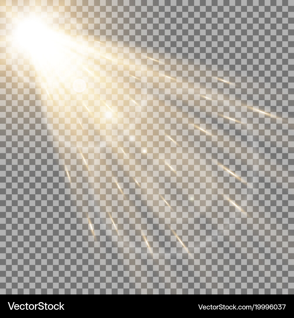 Light circle with a spotlight golden color Vector Image