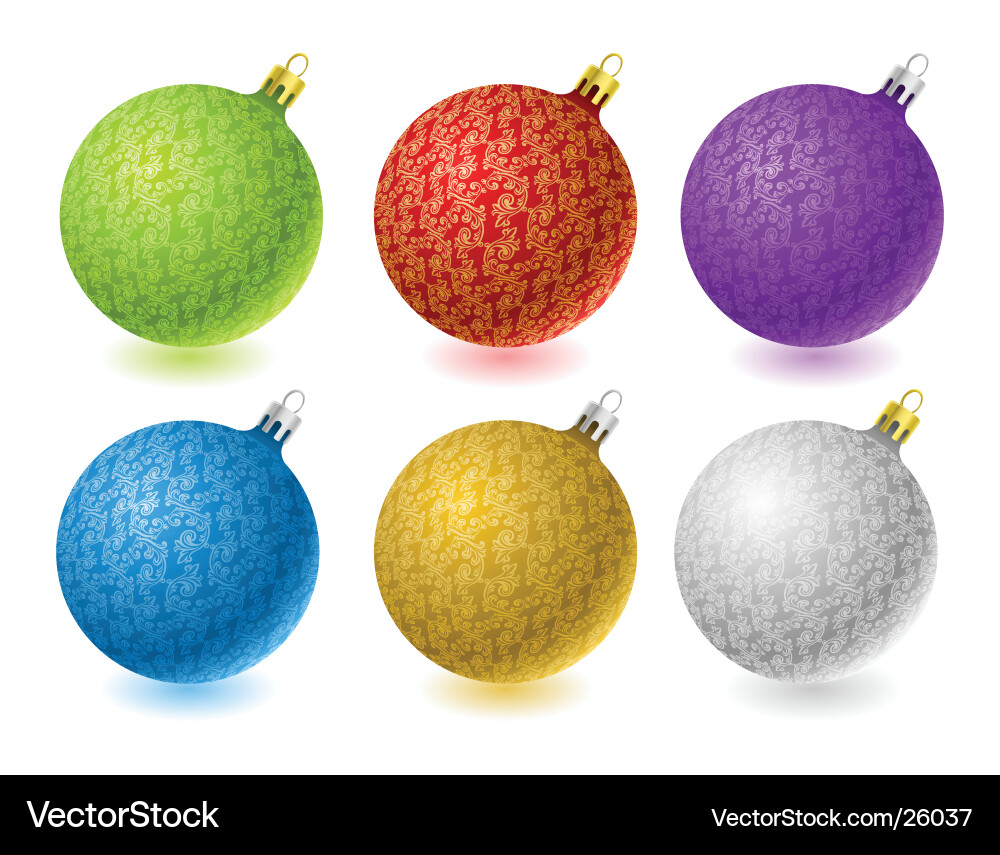 Set of christmas balls Royalty Free Vector Image