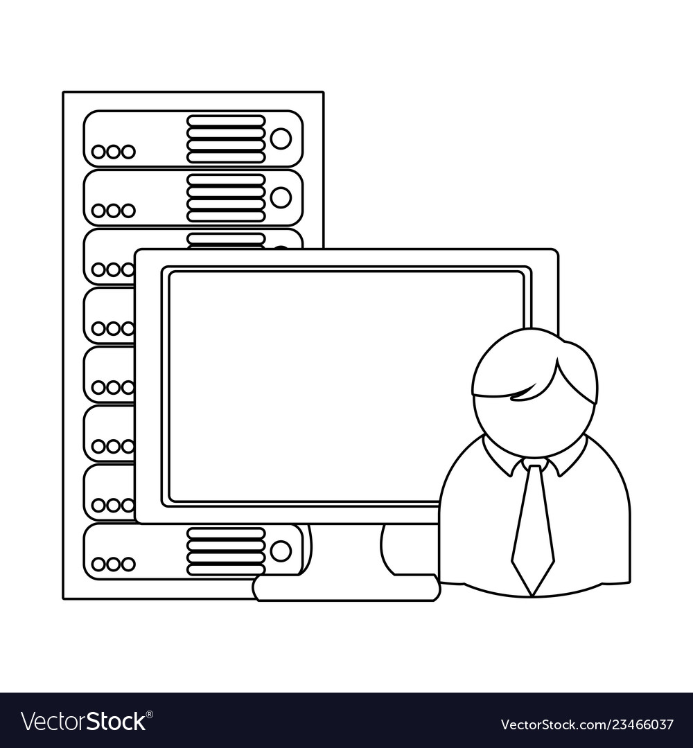 Technology computing cartoon Royalty Free Vector Image