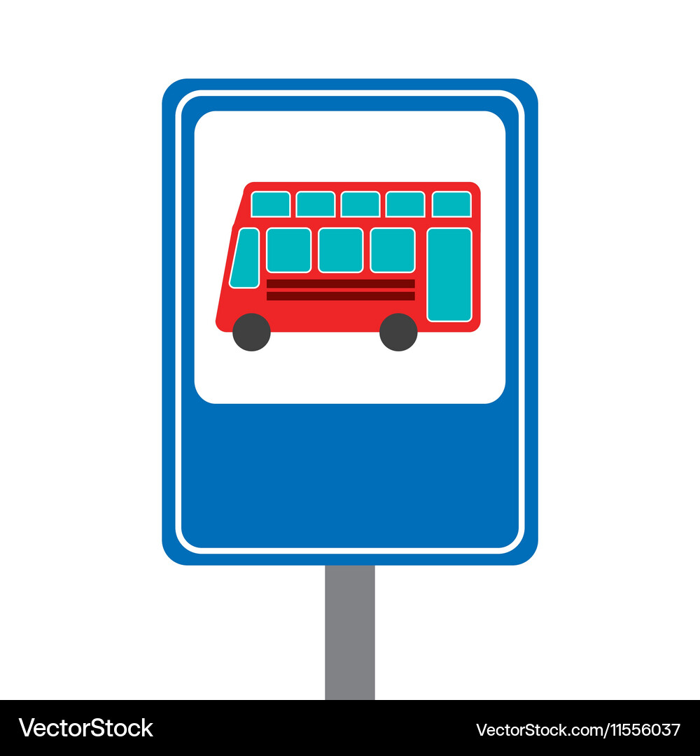 Transport bus vehicle icon Royalty Free Vector Image