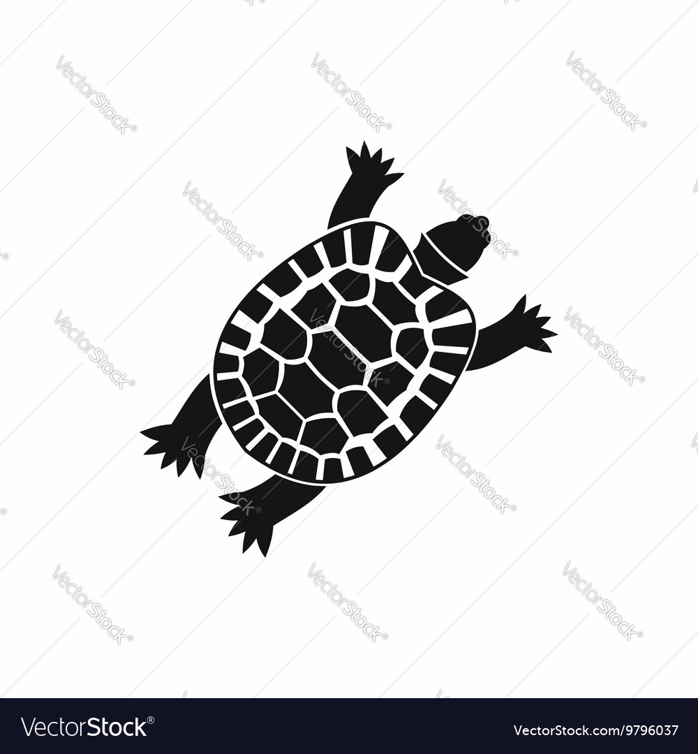 Turtle icon simple style Royalty Free Vector Image