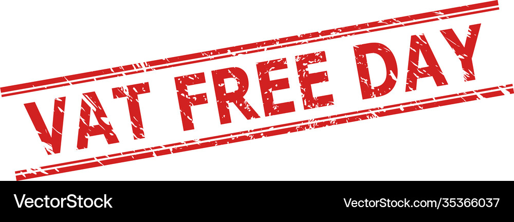 Vat free day watermark with unclean surface Vector Image