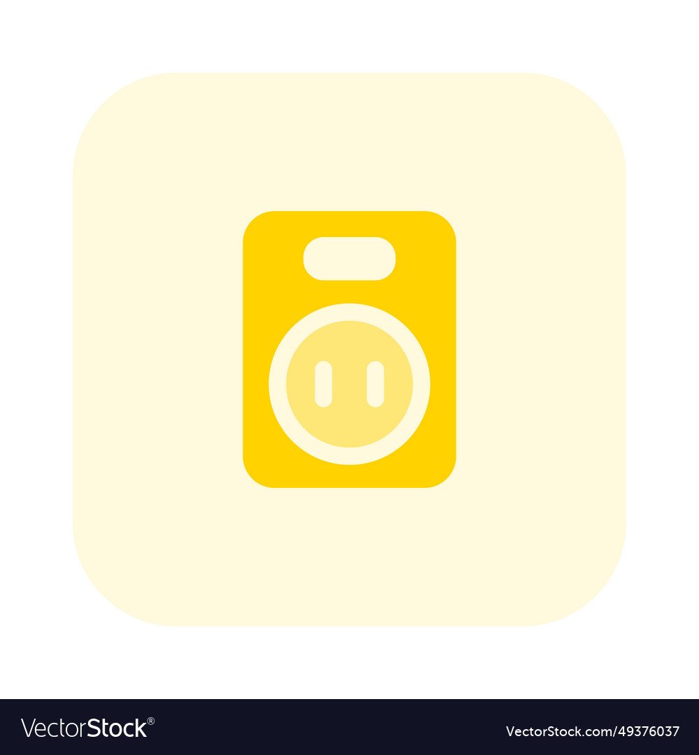 Wall mounted power socket with switch button Vector Image