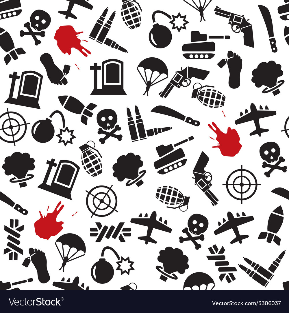 War seamless pattern Royalty Free Vector Image