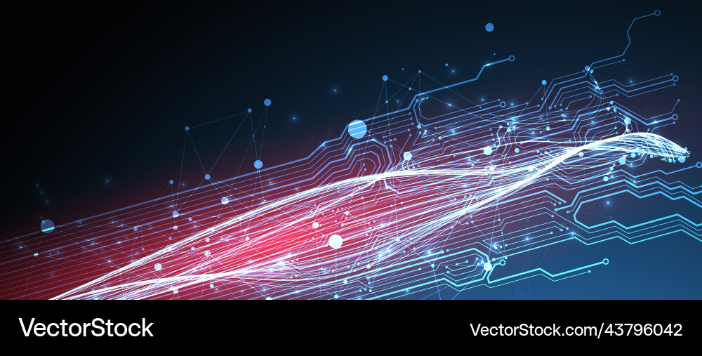 Abstract background with plexus effect scientific Vector Image