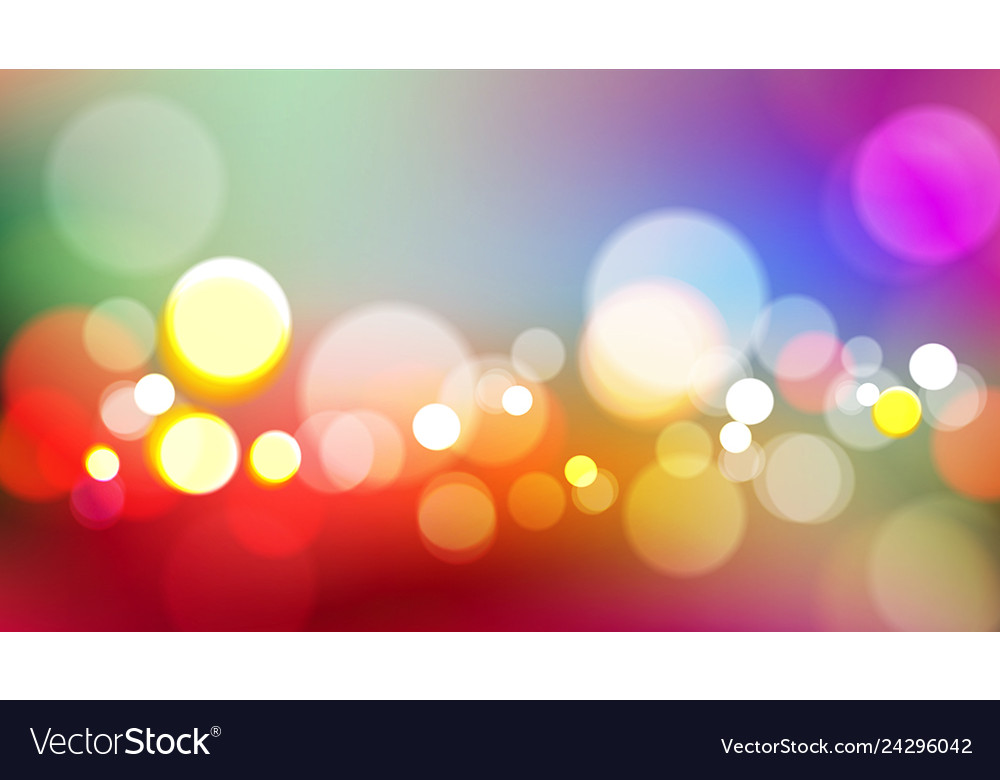 Abstract colorful background with bokeh light Vector Image