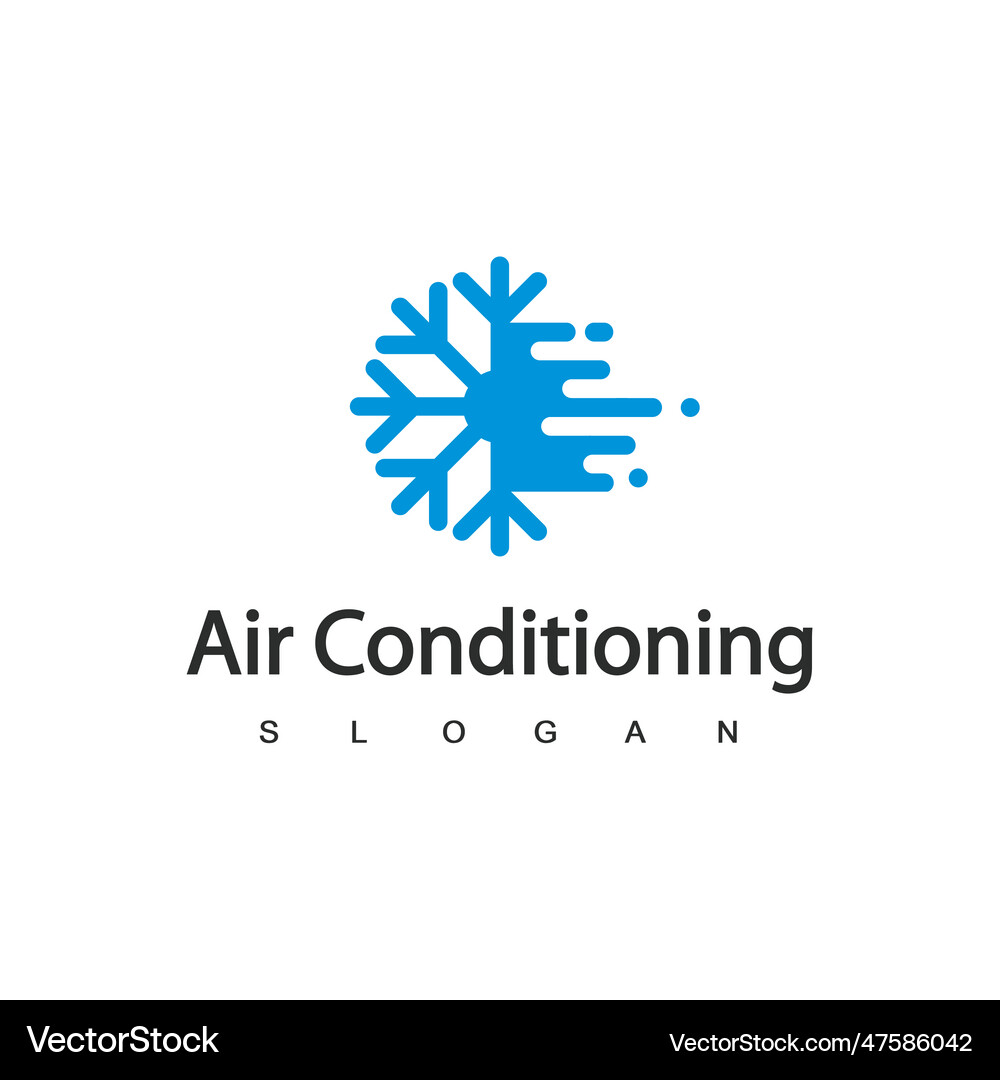 Air conditioning logo hvac logo concept Royalty Free Vector