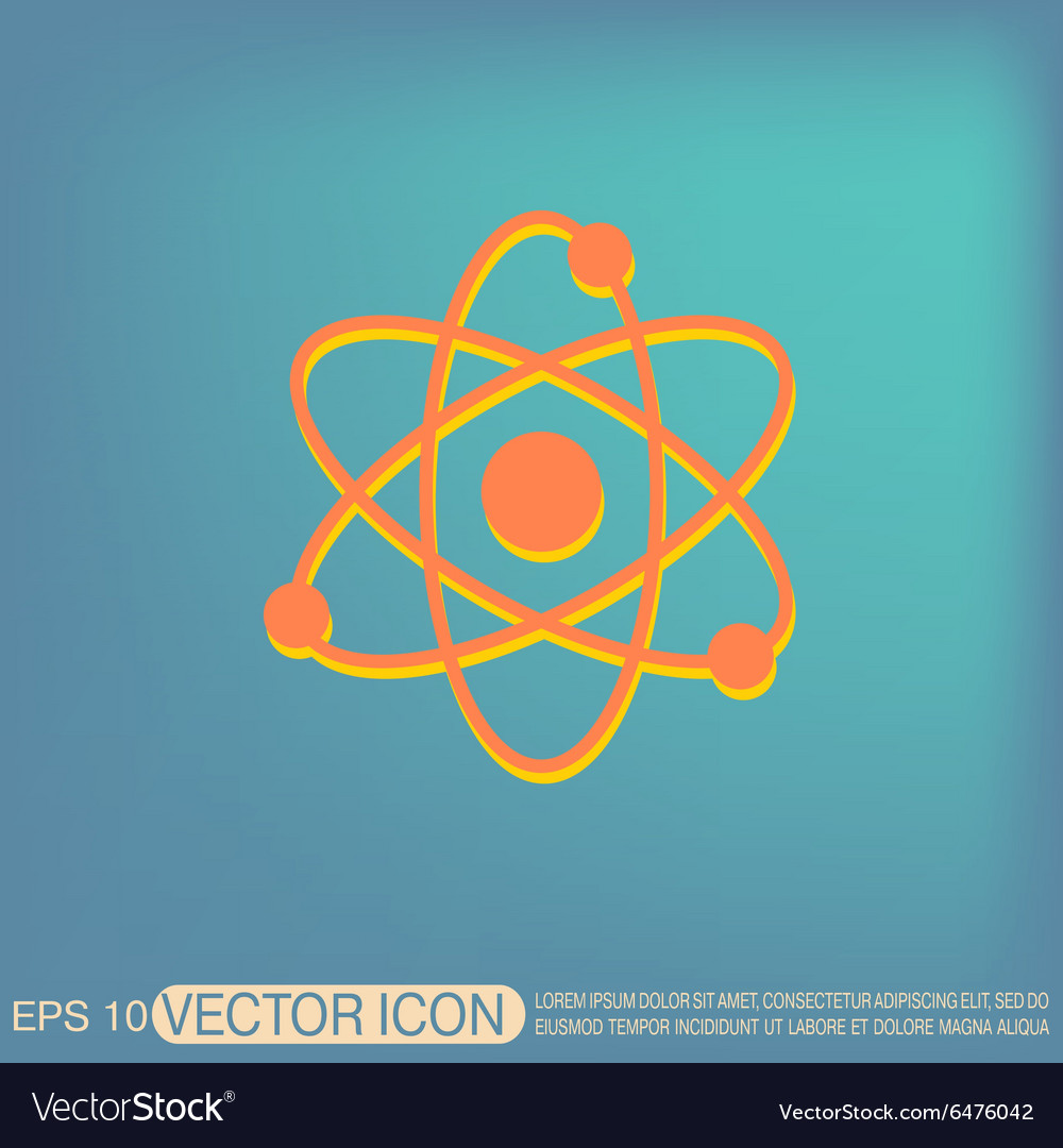 Atom molecule symbol icon of physics or chemistry Vector Image