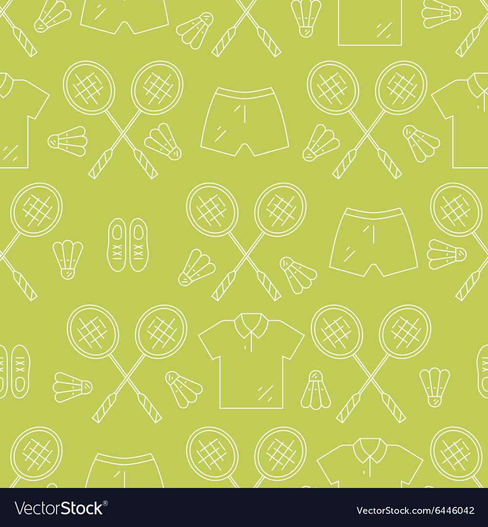 Badminton Pattern Royalty Free Vector Image - VectorStock